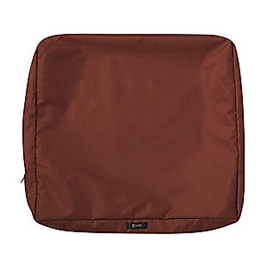 Classic Accessories Ravenna Water-Resistant 21 x 20 x 4 Inch Patio Back Cushion, Spice, Outdoor Loveseat Cushions