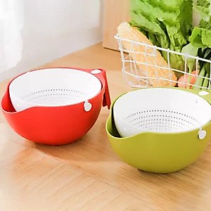 Rice Washing Bowl (8.66x3.34, Green) (12608)