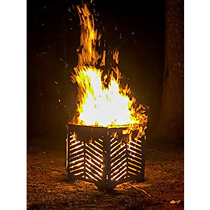 Camco 22-Inch Burn Bin | Features hand-oiled structurally reinforced side and base panels | 22-inches (L) x 22-inches (W) x 22-inches (H) (51251)