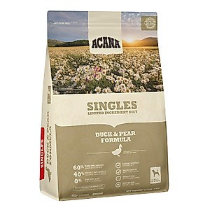 ACANA Singles Duck and Pear Recipe, 4.5lbs, Limited Ingredient Diet Dry Dog Food