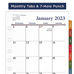 AT-A-GLANCE Charles Wysocki 2023 RY Monthly Planner Refill, Loose-Leaf, Desk Size, 5 1/2" x 8 1/2"