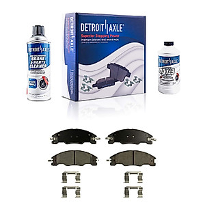 Detroit Axle - Front Brake Kit for 08-11 Ford Focus Drilled & Slotted Disc Brake Rotors 2008 2009 2010 2011 Replacement Ceramic Brakes Pads : 10.83" inch Rotor