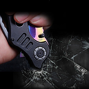 ALBATROSS EDC Cool Spring Assisted Folding Pocket Knives Tactical Sharp Raptor Claw Knife (Black)