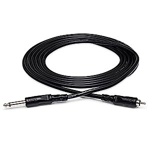 Hosa CPR-110 1/4" TS to RCA Unbalanced Interconnect Cable, 10 Feet