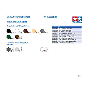 TAMIYA 35059 1/35 Russian T34/76 1943 Tank Plastic Model Kit