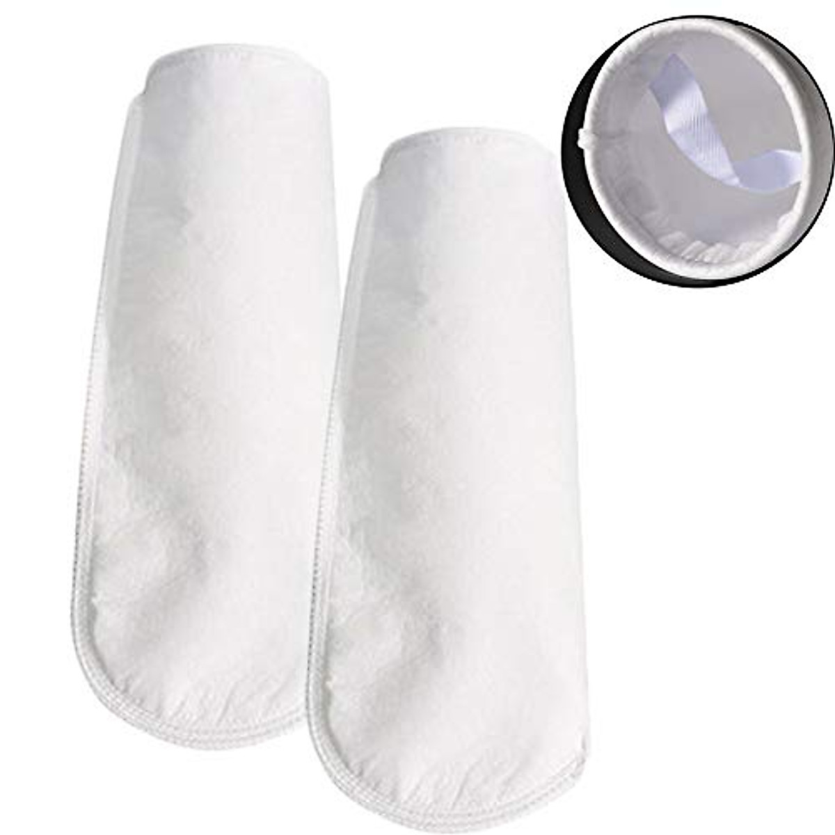 4 Inch Ring Polypropylene Felt Filter Bag 5 Micron 4" x 14" Liquid Aquarium Filter Socks Size 4 - Pack of 2 (4" x 14", 5 Micron)