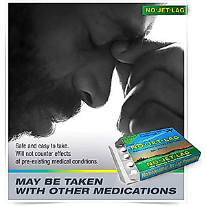 Miers Laboratories No Jet Lag Homeopathic Jet Lag Remedy (1 Pack, 32 Chewable Tablets), Travel Must Have, Flight Essential for Jet Lag Relief, Plant-Based.