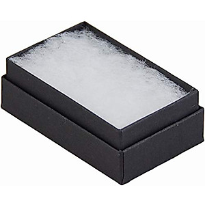 JPB Matte Black Cotton Filled Jewelry Box #21 (Case of 100) 2.5 inches x 1.5 inches