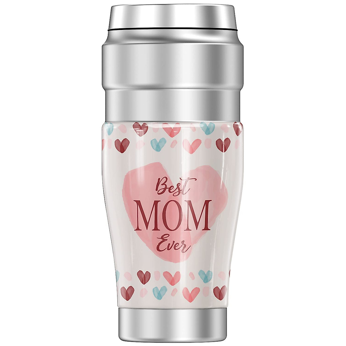 THERMOS Best Mom Ever OFFICIAL STAINLESS KING Stainless Steel Travel Tumbler, Vacuum insulated & Double Wall, 16oz