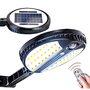 OAQZGBVK 2Pack Super Bright Solar Street Lights Outdoor with Remote Wireless IP65 Waterproof LED Security Light for Road Yard Parking lot and Garage