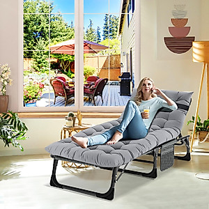 ABORON Foldable Camping Cots for Adults, Double Layer 1200D 500lb Loading Cot for Sleeping, Heavy Duty Guest Bed with Mattress Carrying Bag