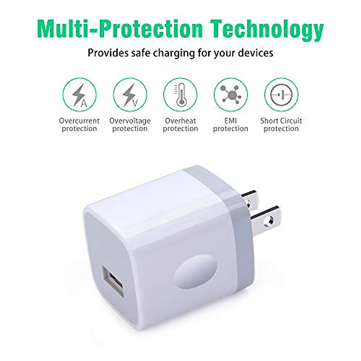 One Port Wall Charger,2 Pack Ehoho 1A Single Port USB Charging Block Cube Compatible Samsung Galaxy A54 A14 S23 S22 S21 FE A13 A53,iPhone 14 13 12 11 XR XS Max 8/7/6S Plus SE/5S,LG, HTC,Sony,Motorola