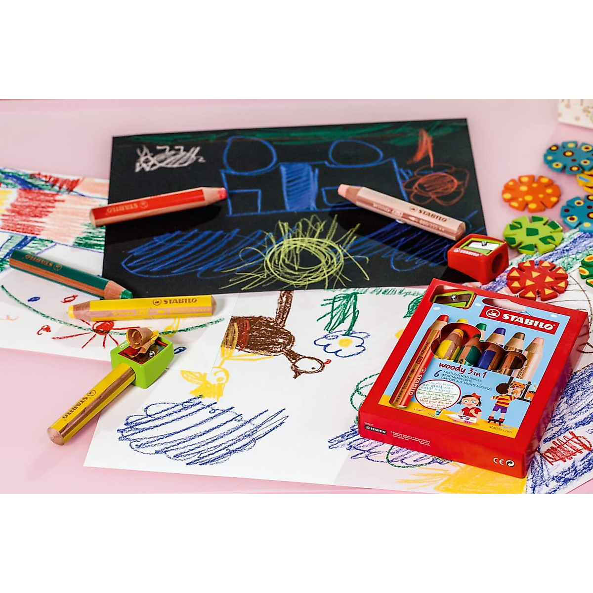 Multi-talented Pencil - STABILO woody 3-in-1 - Sharpener