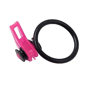 dPois 10 Sets Fishing Rod Hooks Keeper with 2 Size Rubber Rings Fishing Lure Bait Bait Holder Clip for Fishing Pole Fishing Tackle Gear Accessories Pink One Size