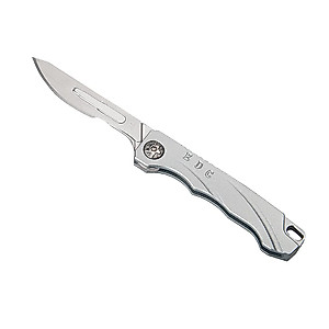 Tungyi Daily Pocket Folding Utility Knife with 10 Replaceable Quick Change Blades, Ultra Compact and Lightweight (Grey)