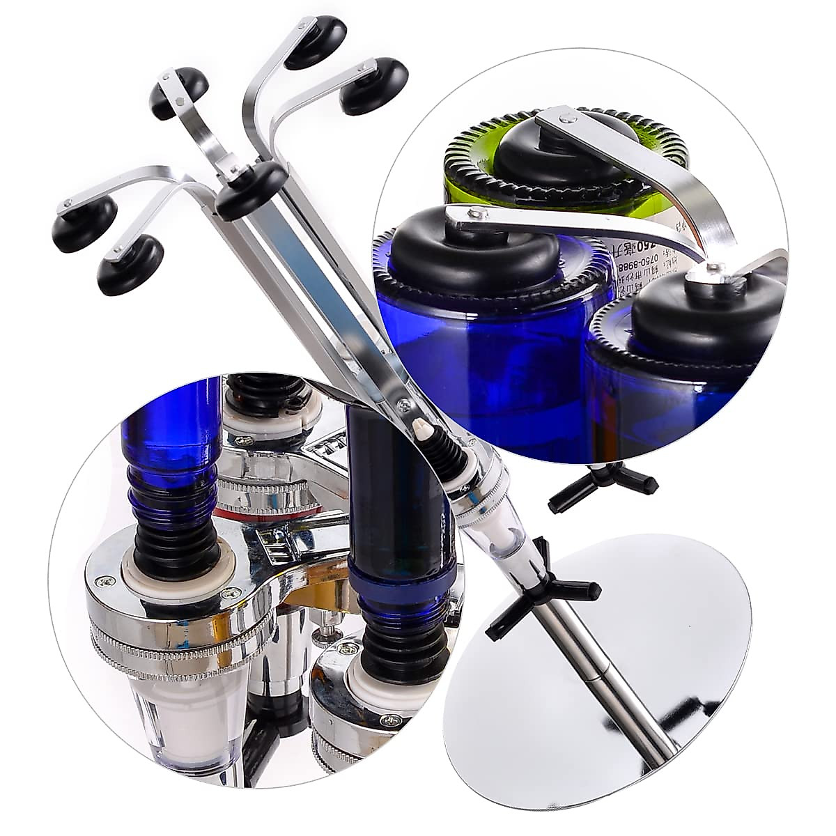 Liphontcta WNGDUA 6-Bottle Rotating Liquor Dispenser Bar Butler Liquor Dispenser Liquor Bottle Holder, Garden sculpture outdoor decoration