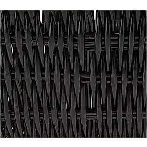 Whitmor Rattique Small Shelf Black Tote Basket