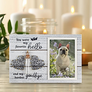 Ourea Dog Memorial Picture Frame - Dog Memorial Gifts with Pet Urns for Dogs Ash, Dog Picture Frames for Dogs That Passed - Pet Memorial Frames for Loss of Dog, Pet Memorial Frame