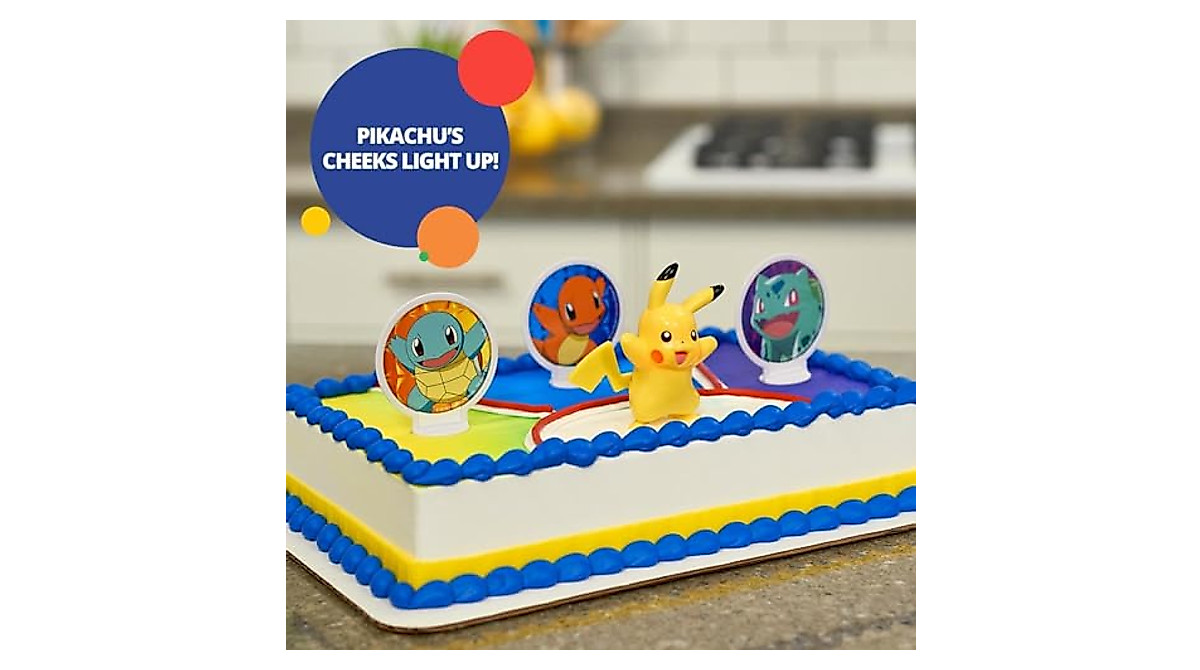 Light Up Pikachu Cake Topper Set - Fun Birthday Decoration