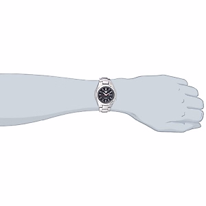 Seiko Men's SNK607 Seiko 5 Automatic Black Dial Stainless-Steel Bracelet Watch