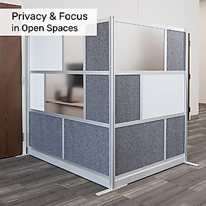 Stand Up Desk Store ReFocus Modular and Expandable Office Partition Wall System (70" W x 70" H Freestanding Divider Wall)