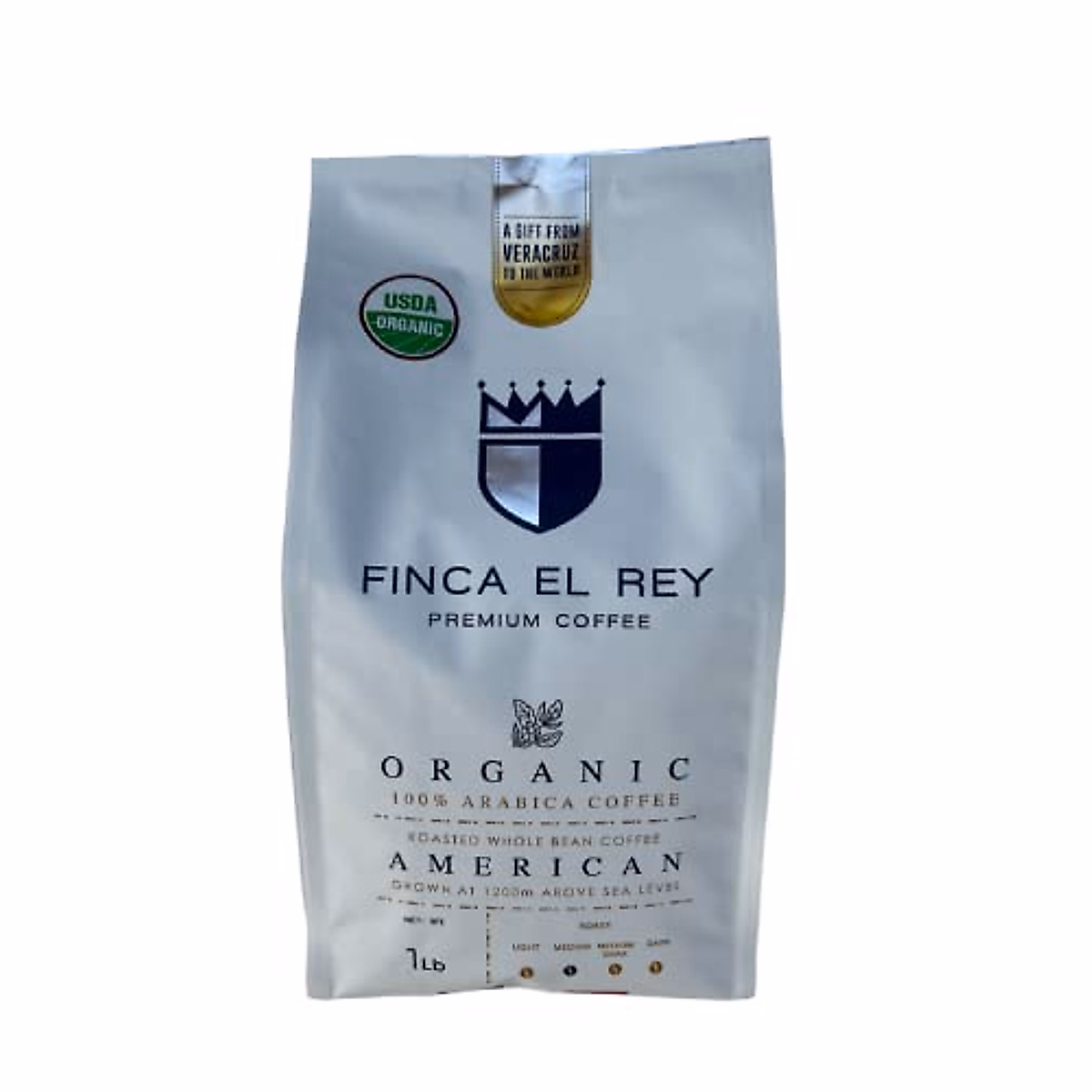 Finca El Rey, Organic Coffee Beans Whole, Veracruz Mexico Single Origin, Coffee Whole Beans, Whole Bean Coffee Medium Roast Coffee, Coffee Organic, Expresso Beans, Certified USDA Organic, 1LB Bag