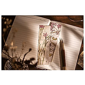 Vintage Natural Style Butterfly Flower Plant Bookmarks, 30CPS (Gentle Whispers)