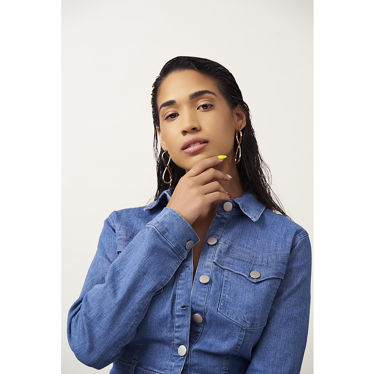 Barzel 18k Gold Plated Infinity Crazy 8 Hoop Earrings (Gold)