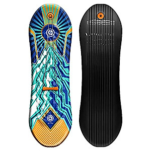 Sno-Storm Premium Foam Snowboard Sled 2-Pack | Tow Rope and Handle | Sized for Youth and Adults | Contoured Foot Deck Design | 48in-122cm Design Length | Blue Green & Blue Org Peak, (AZ21-SSSL480-2PK)