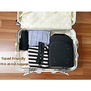 Hat Travel Case, Hat Storage for Baseball Caps, Hat Organizer Bag Box Storage for Baseball Cap, Caps Carrier Ball Hat Holder for 6 Caps, Travel Hat Display Carrier Bag Black