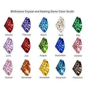 Leafael Wish Stone Stud Earrings with Ruby Red Birthstone Crystal for January and July, 18K Rose Gold Plated