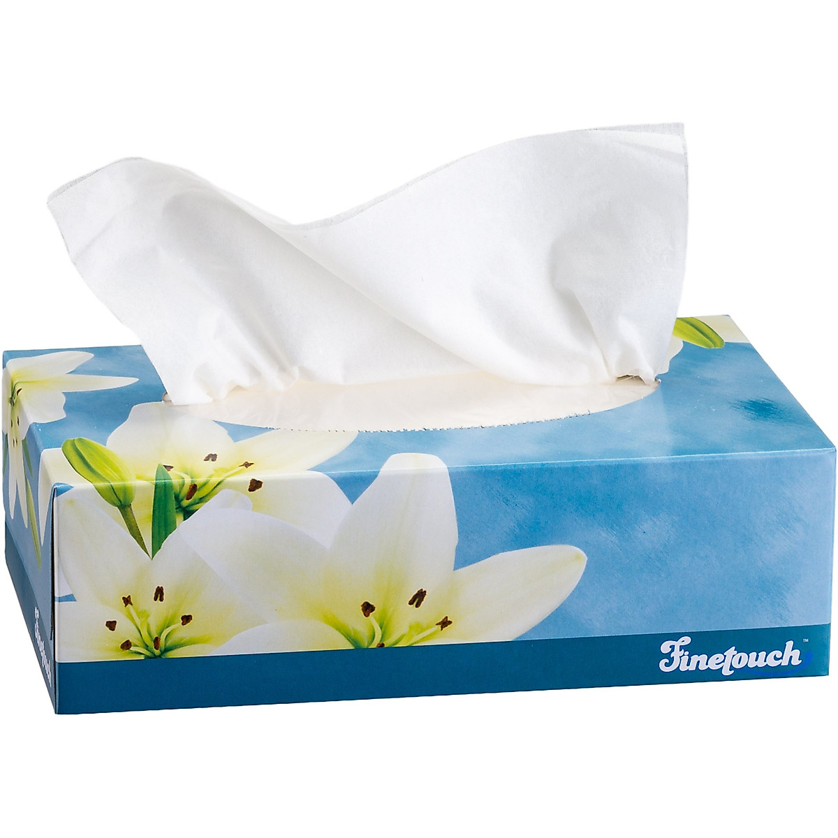 Finetouch Soft Facial Tissues 2 Ply Box Of 130 Pack of 6 (780 Facial Tissues Toatal) Family Pack (6) Design may Vary