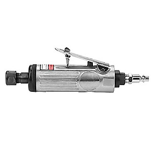 WALFRONT Die Grinder 1/4 Air Die Grinder Angle Die Grinder Straight Die Grinder Kit Grinding Engraving Machine 18000‑20000rpm 90psi 6.2Bar Pneumatic Die Grinder (AT-7033K Large)