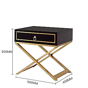HIGOH Bedside Table Bedside Table Luxury Bedroom Nightstand Living Room Side Table Coffee Table Corner Cabinet Bedside Locker