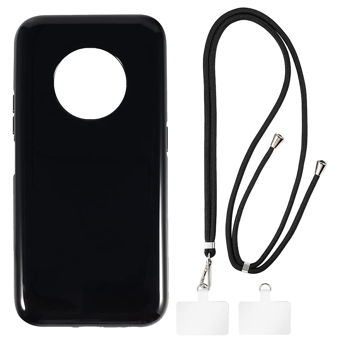 Shantime Gigaset GX6 Case + Universal Mobile Phone Lanyards, Neck/Crossbody Soft Strap Silicone TPU Cover Bumper Shell for Gigaset GX6 Pro (6.6”)