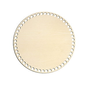 Premium Baltic birch plywood 8" Round x 5 pcs Wooden Basket Bottoms set, solid wooden base for DIY