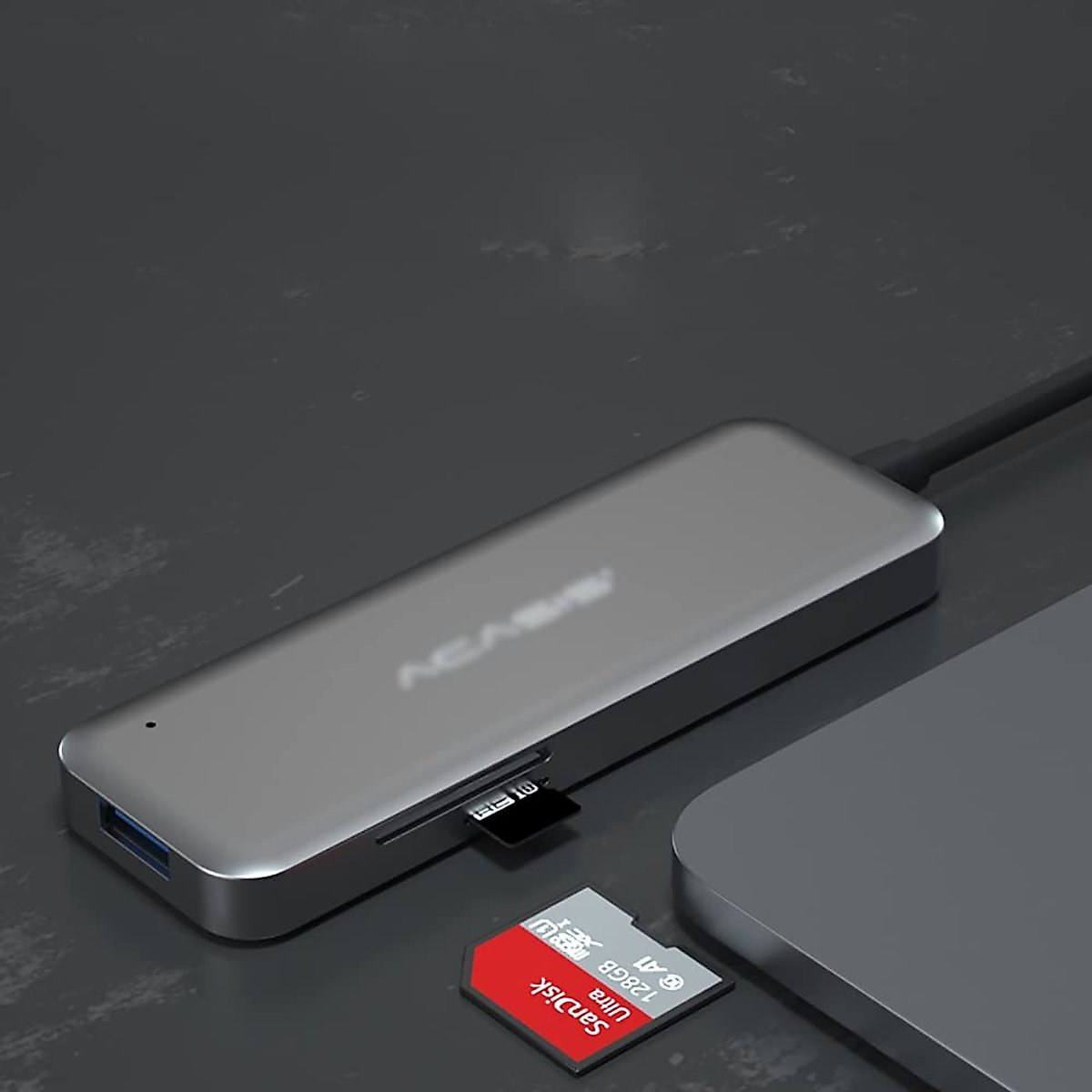 Port Expander 5 in 1 USB C Adapter USB C Docking Station with 4K HDMI, USB-C 60W PD, USB 3.0 Ports, SD/TF Card Reader, USB C Hub USB Splitter