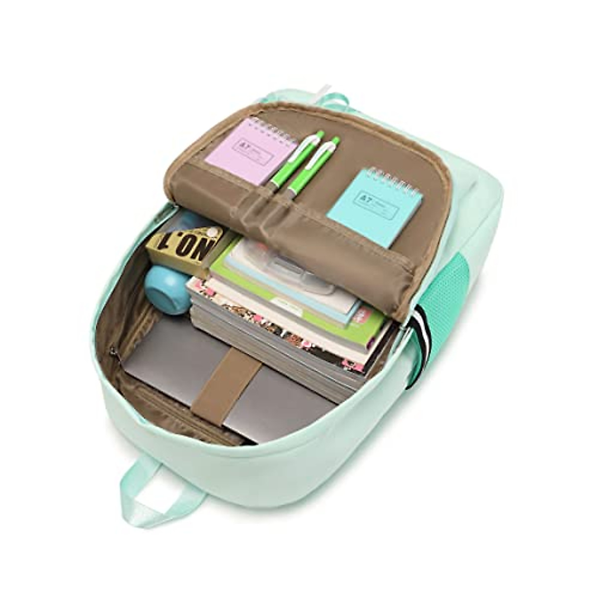 Teecho Backpack for Women Cute College Backpack for Girl Fashion Casual Daypack Mint Green