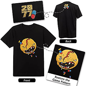 saounisi Black T-Shirt, Vintage Tee Combat Shirt Men Summer Shirts 100% Cotton Short Sleeve Costumes, X-Large