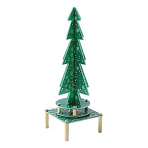 Fafeicy Electronic Christmas Tree Assembly Kit Rotating Music Tree with Colorful LED Lights for DIY Gifts Holiday Decoration