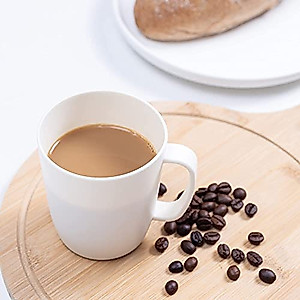 Kurala Coffee Mugs Set of 5, Plastic Coffee Cups Set, 10 Ounce Unbreakable Coffee Mug Plastic with Handle, 3 Basic Colors, Reusable Plastic Mug Dishwasher Safe