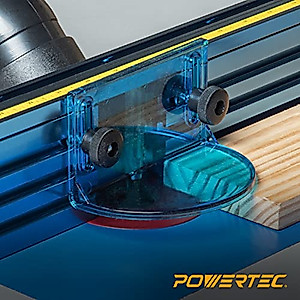POWERTEC 71733 Full Size Router Bit Guard Kit with Router Table Dust Port | 2.5” ID x 6.5” Dust Collection Adapter