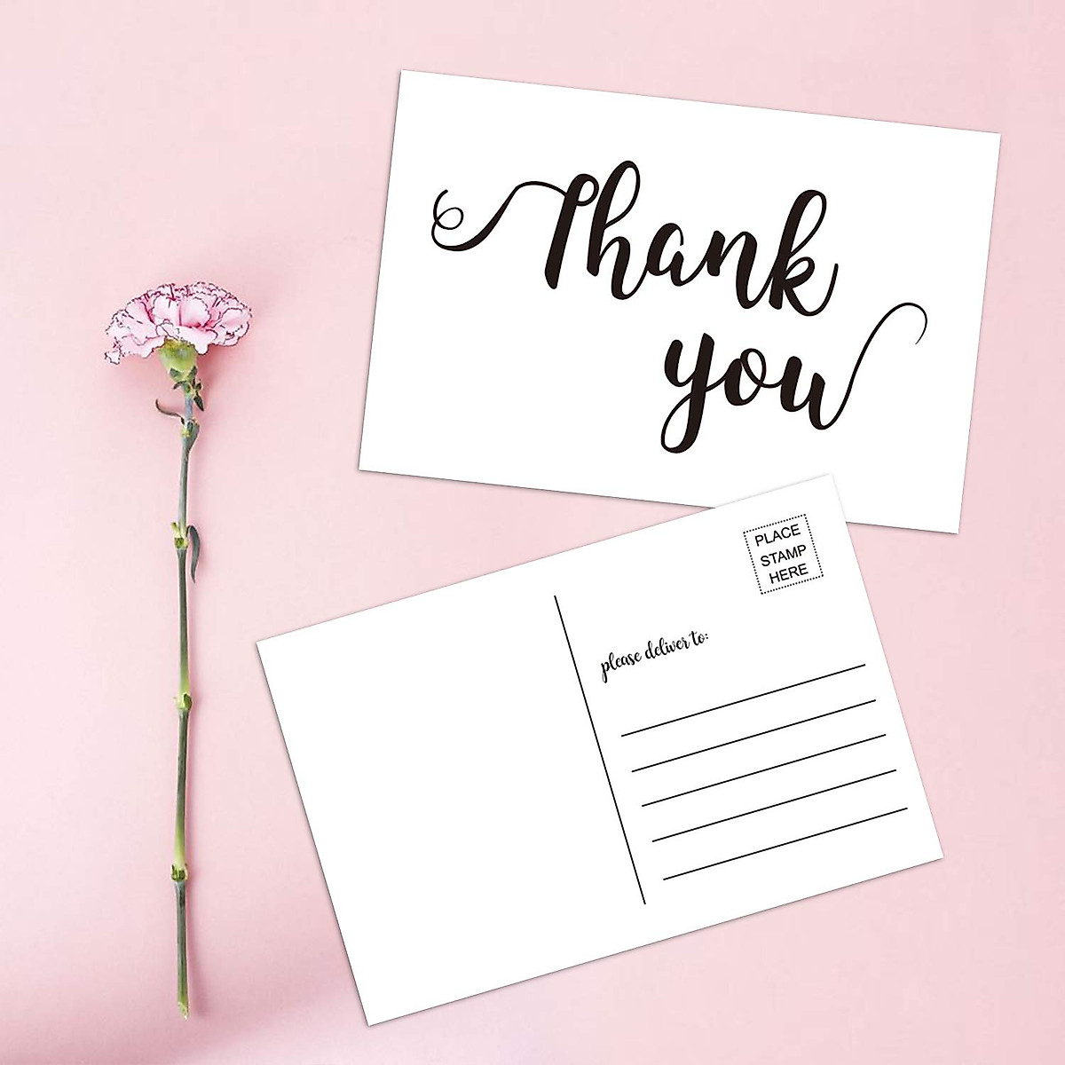 Antgiftshop 50 Thank You Postcards-Blank Thank You Note Card for Wedding, Bridesmaid, Bridal or Baby Shower, Teachers, Business a Great Way just to say Thanks! 4 x 6 inch