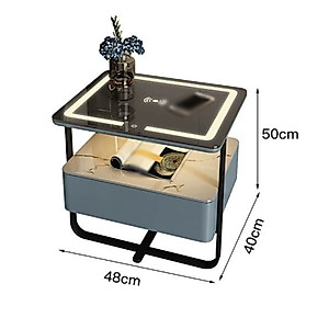 LLLY Lampe Chevet Multifonctionnelle Casier Recharge Lumière Chambre Coucher Tables Chevet Intelligentes