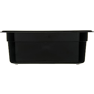 CFS 3068103 StorPlus Fourth Size Food Pan, Polycarbonate, 4" Deep, Black, Model Number: 3068103-E