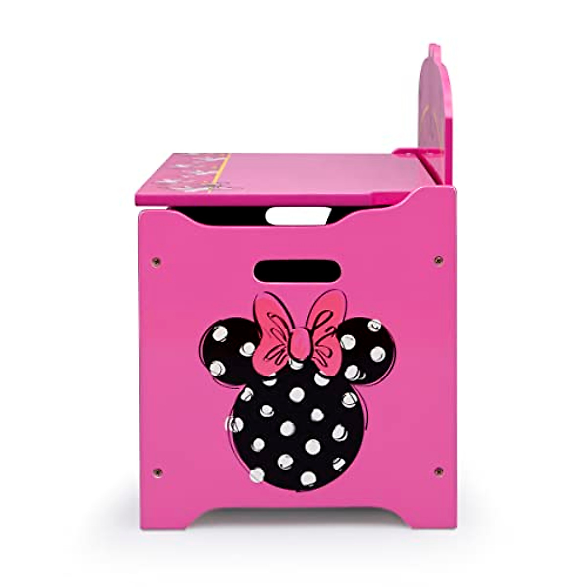 Minnie Mouse 2-Piece Toddler Bedroom Set by Delta Children - Includes Toddler Bed and Deluxe Toy Box, Pink