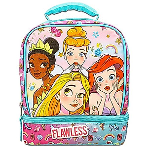 Disney Princess Lunch Box Set for Girls, Kids - Bundle with Princess School Lunch Bag with Pink Water Bottle, Princess Stickers, More | Disney Princess School Supplies