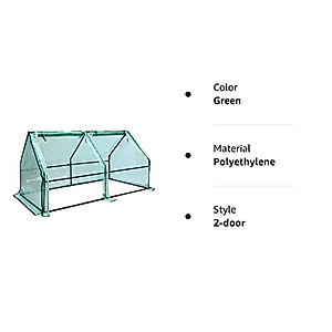 Ohuhu Portable Mini Greenhouse, 71"x36"x36" Greenhouses for Outdoors with Dual Large Zipper Doors & Ground Stakes, Waterproof & UV Protected Plastic Green House for Outside Garden Patio Backyard