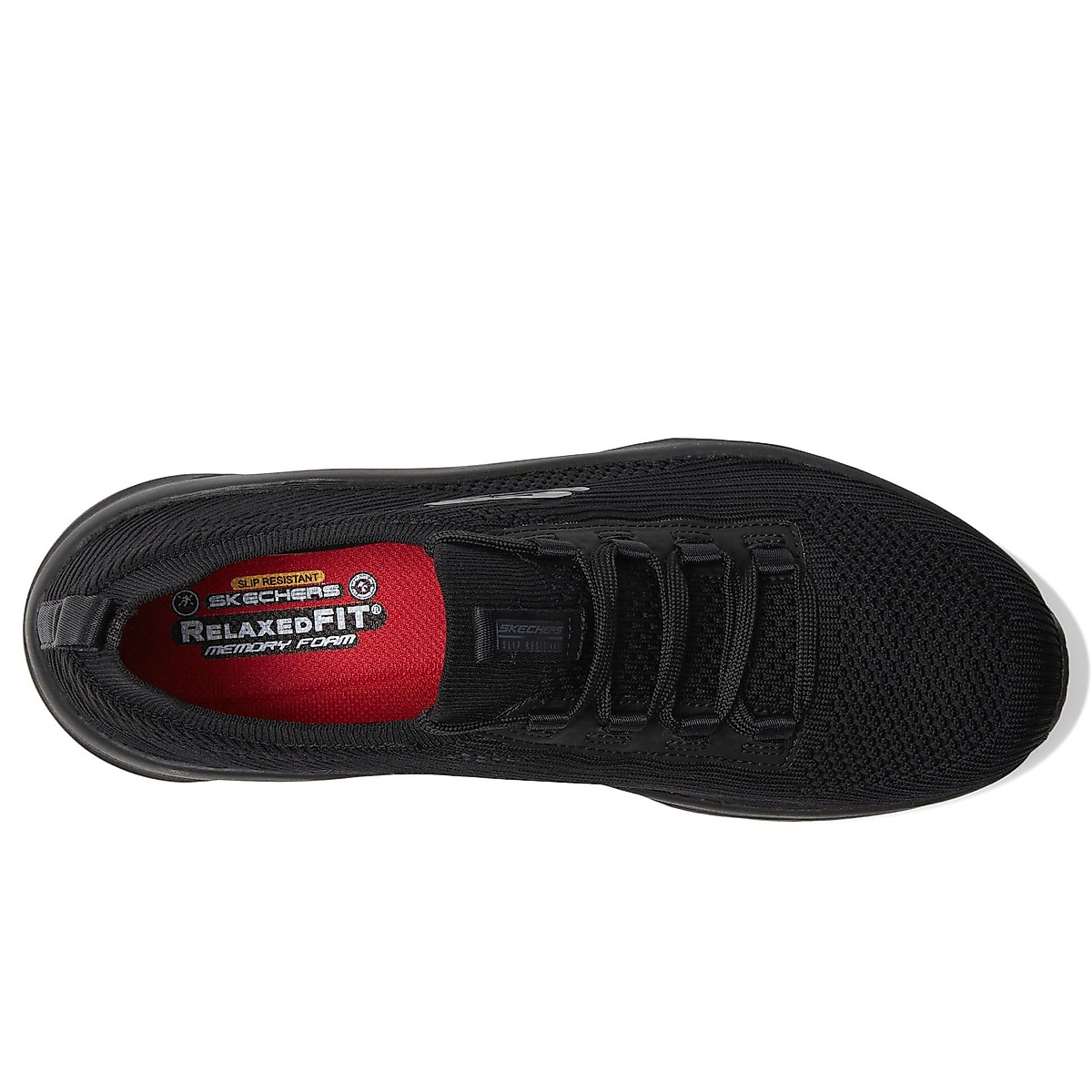 Skechers Women's Slip on Athletic Styling Health Care Professional Shoe, 7 Black