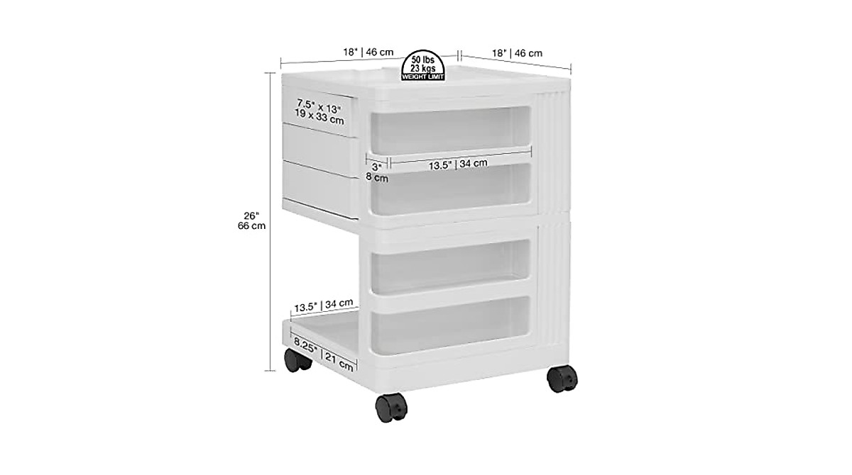 Kubx Pro Mobile Organizer - 360° Rotating Craft & Office Storage